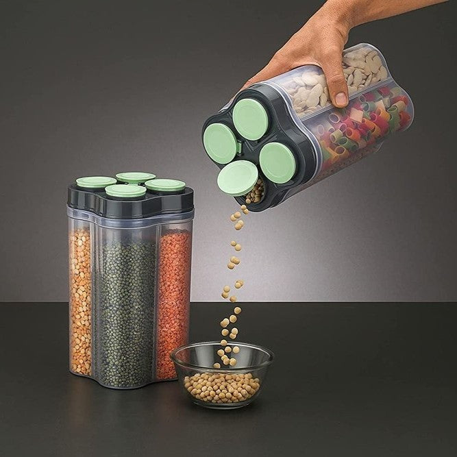 Multi-Compartment Food Storage Jar (4 Section) 2500ML – Activ Life